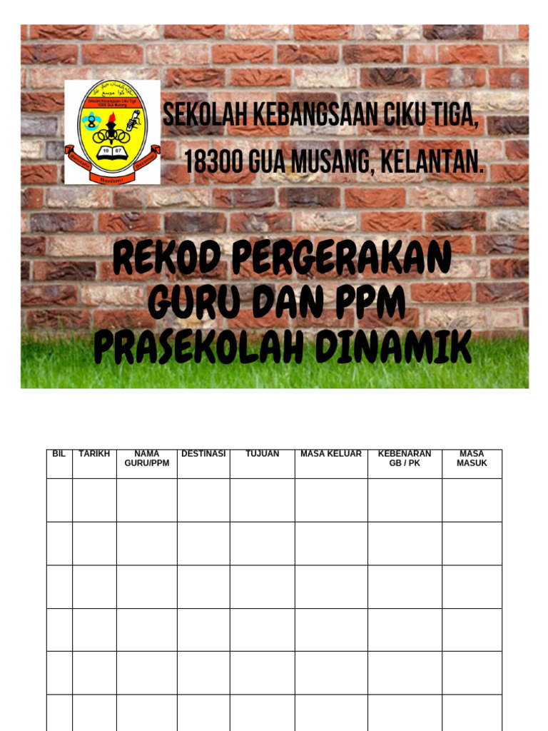 Buku Rekod Tugasan Harian PPM Prasekolah | PDF
