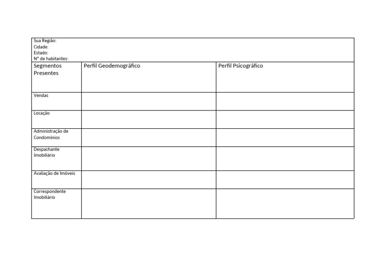 Modelo Tabela Atividade Etapa 2 | PDF