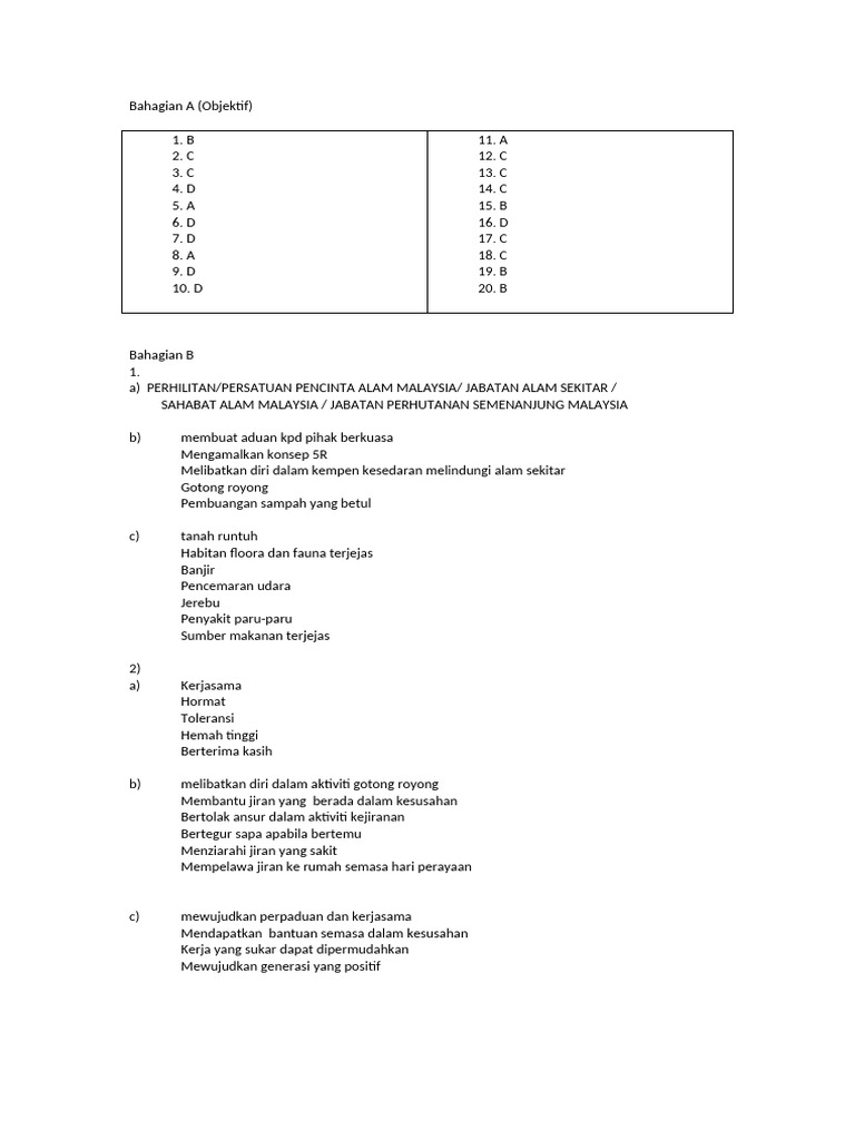 Skema Jawapan PM t2 Uasa | PDF