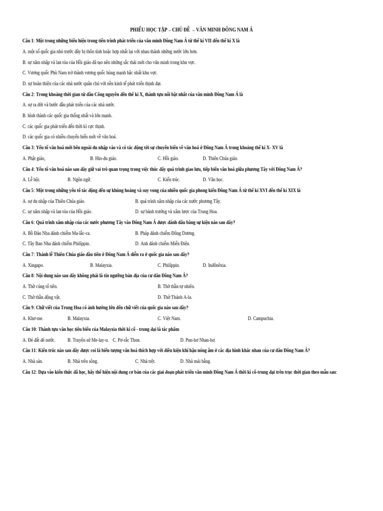 PHT - TH Chủ đề 5 (Tiết 1) - Lớp 10 | PDF