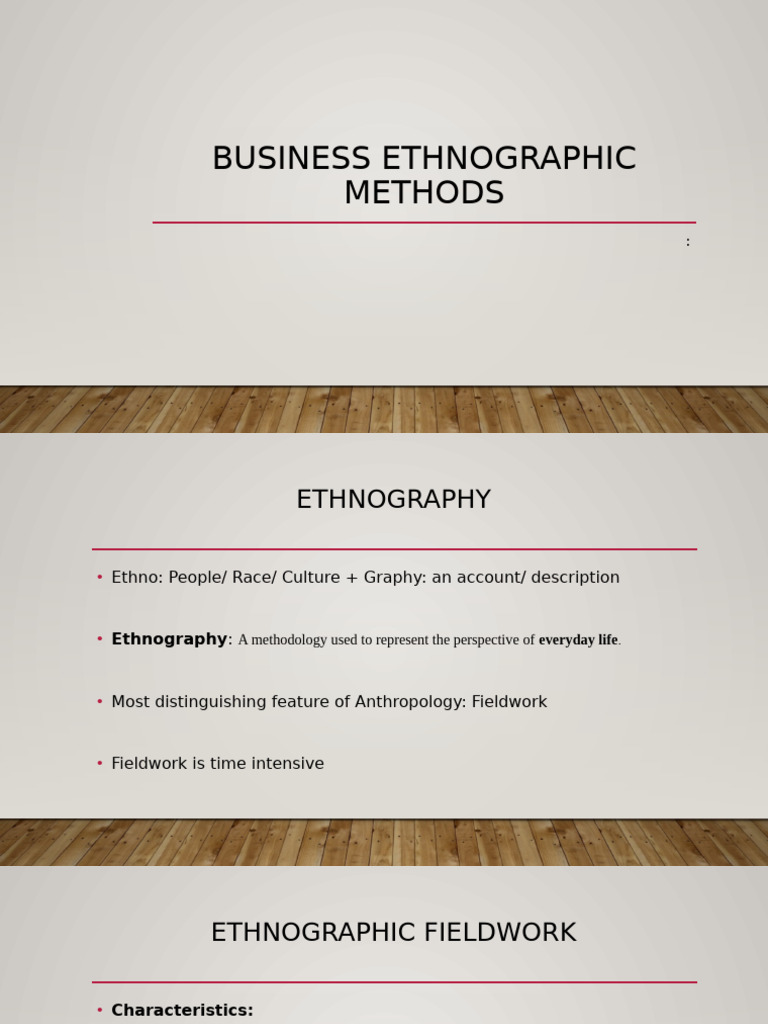 Business Ethnographic Methods | PDF | Ethnography | Field Research