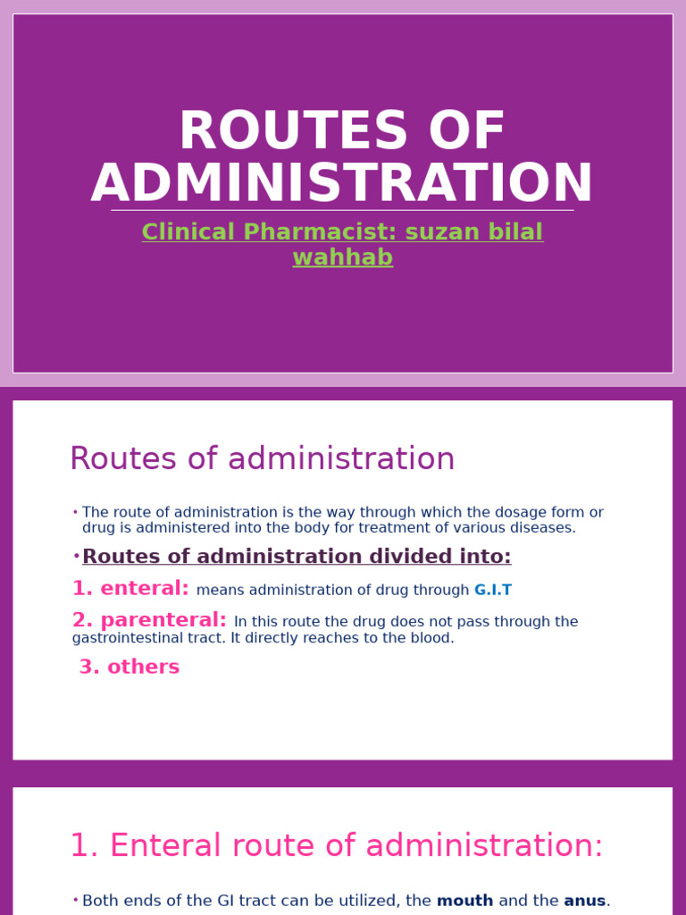Routes of Administration Lab 1 | PDF | Injection (Medicine ...