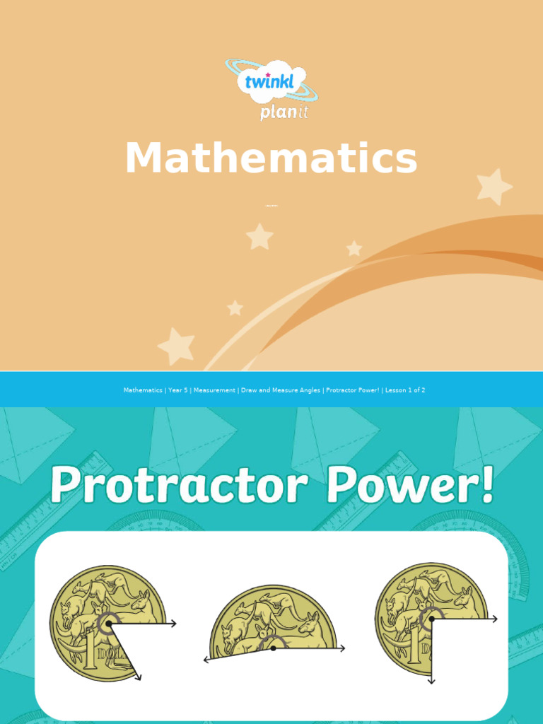 Lesson Presentation Protractor Power | PDF | Angle | Metrology