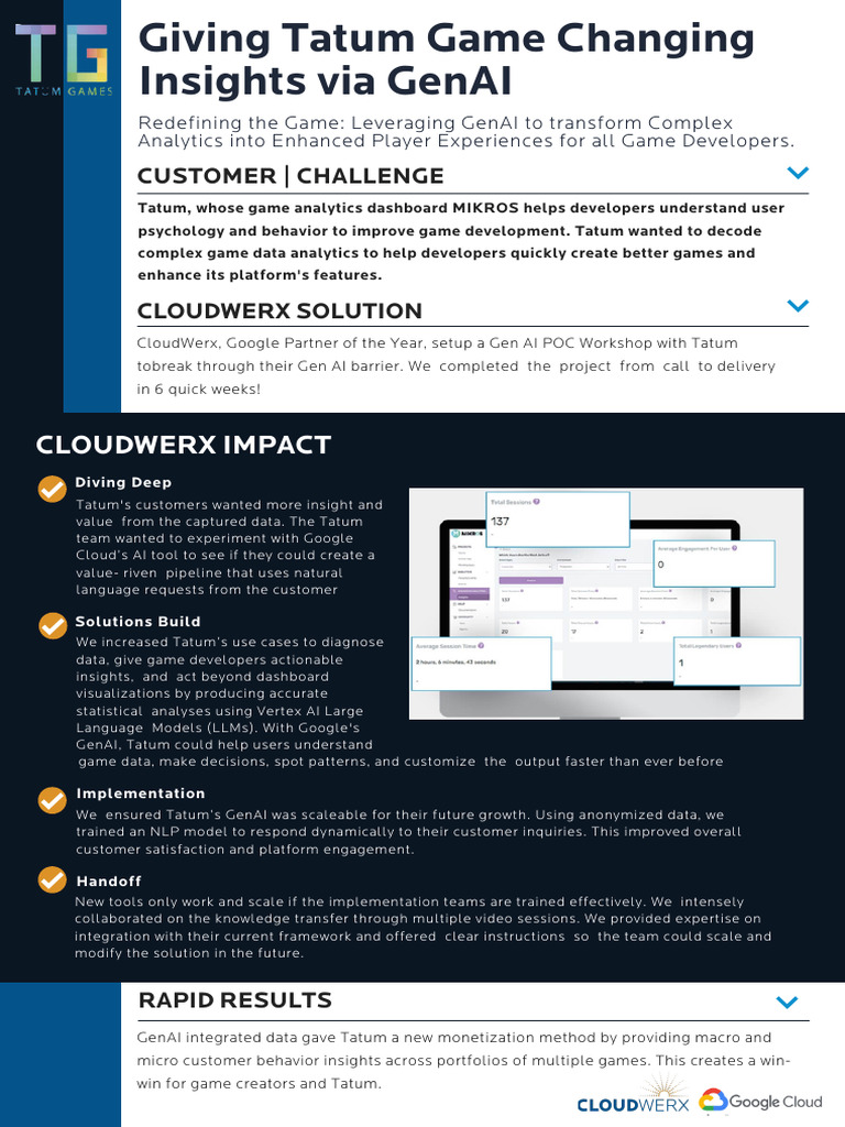 Tatum's GenAI Workshop with CloudWerx | PDF | Analytics | Scalability
