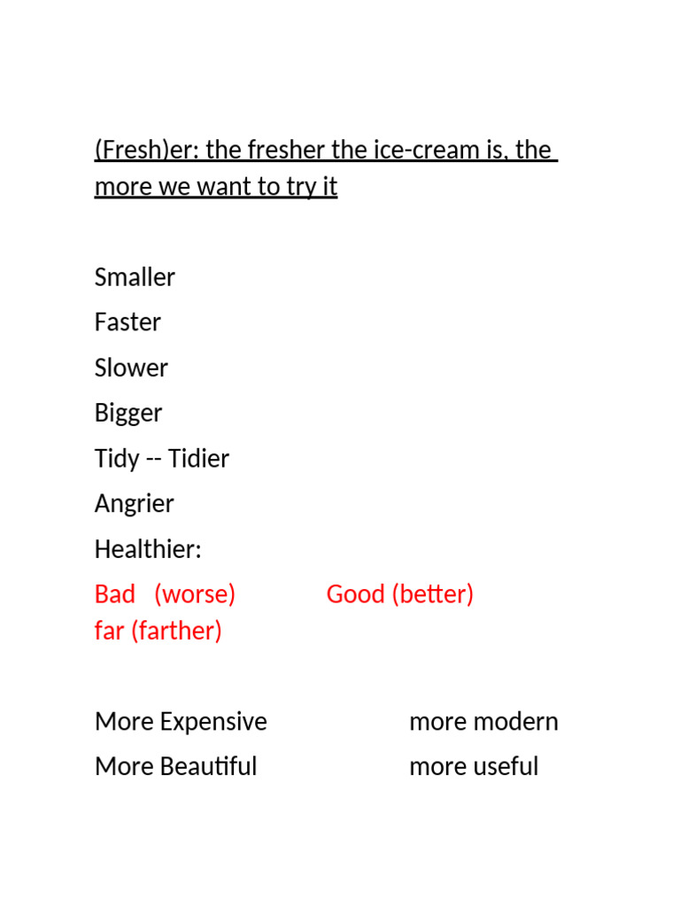 Double Comparatives | PDF