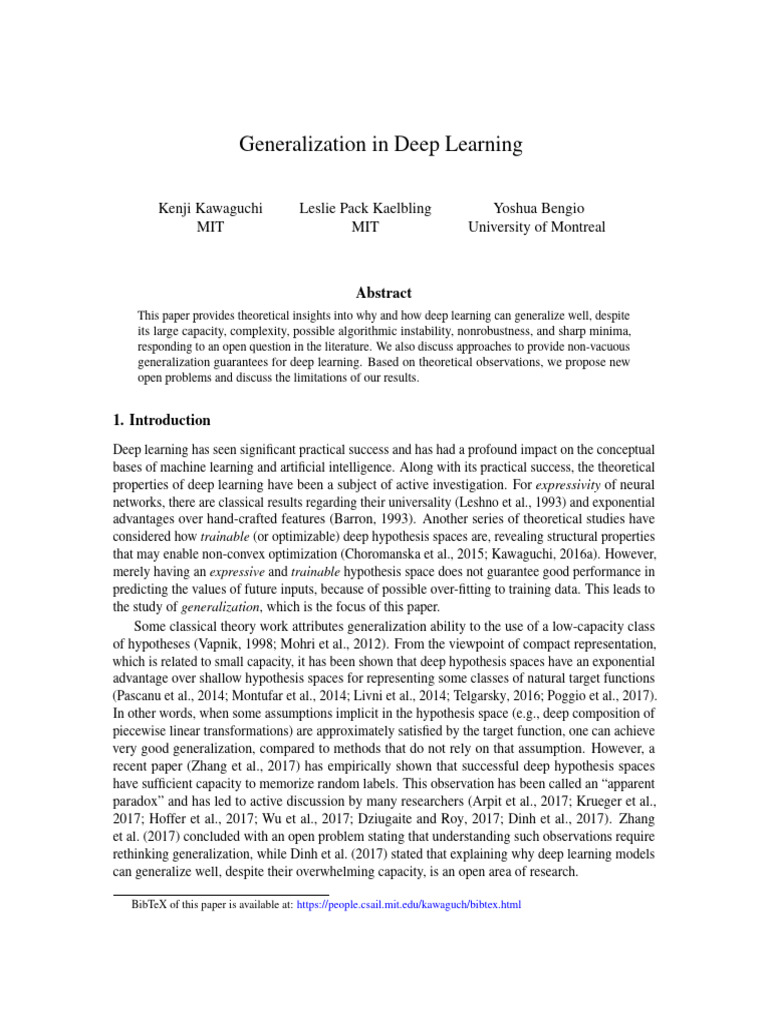 Generalize DL 2023 | PDF | Artificial Neural Network | Deep Learning