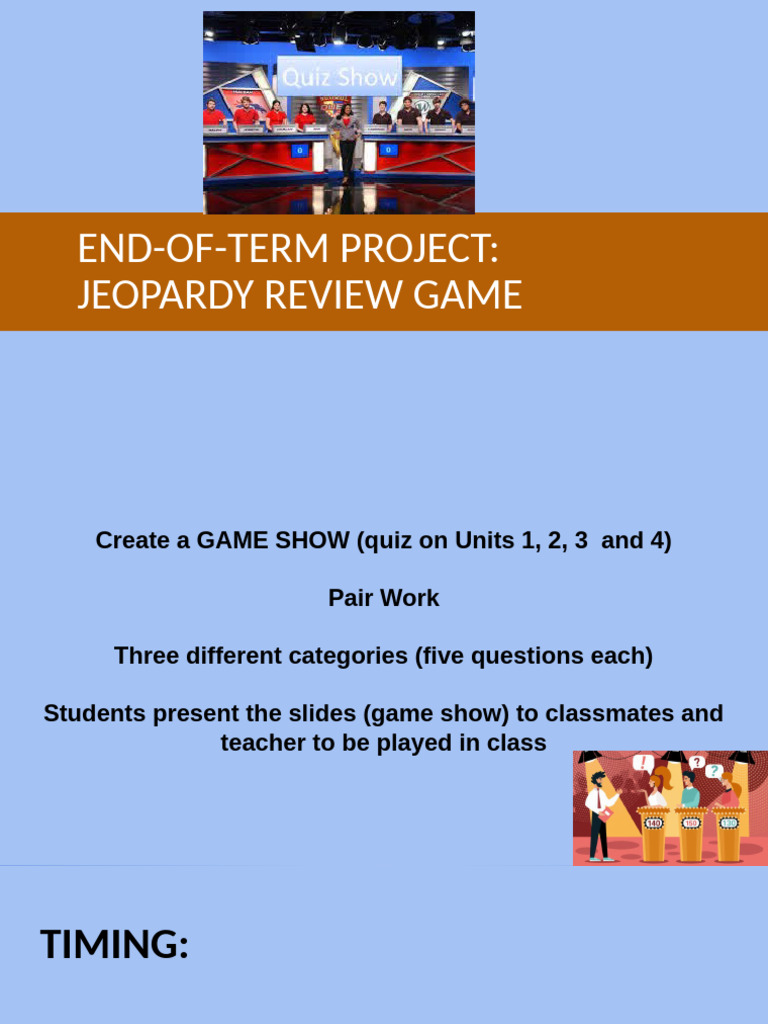 Jeopardy Review Game | PDF | Quiz Games