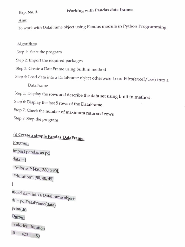 FDS EXP 3 | PDF | Comma Separated Values | Computer Data