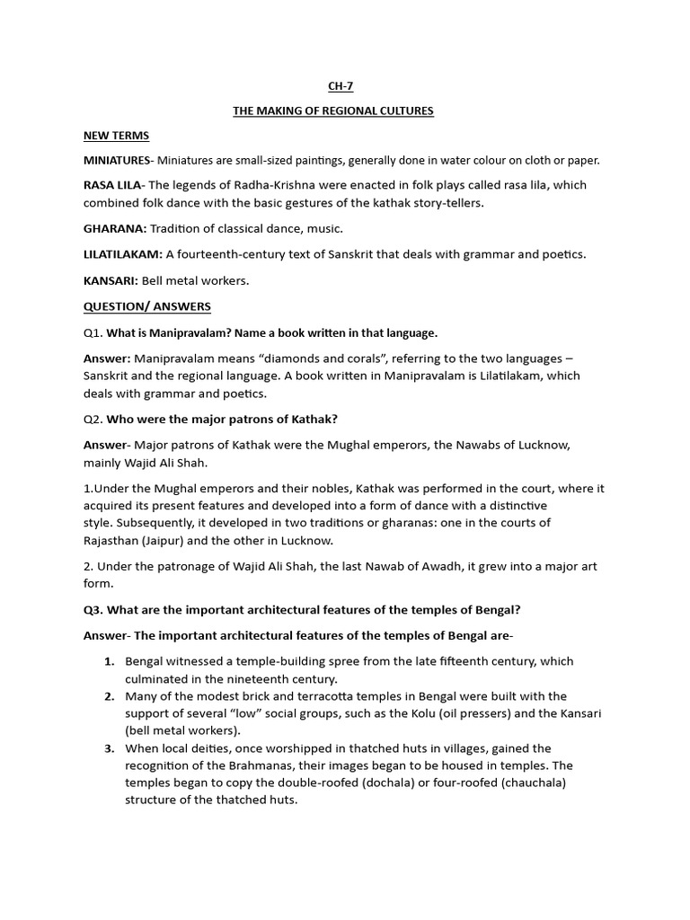 CH-7 SST Ques Ans 25112024 231256 | PDF