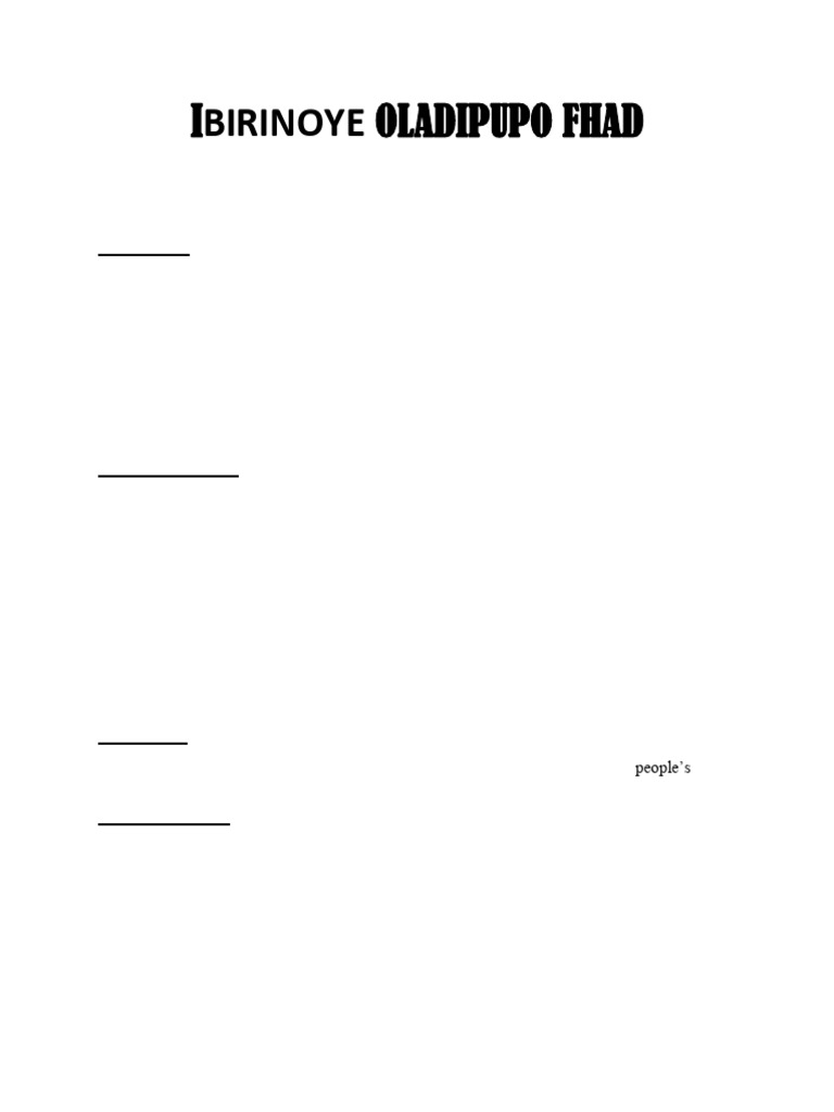 Ibirinoye OLADIPO FHAD CV - Compressed | PDF