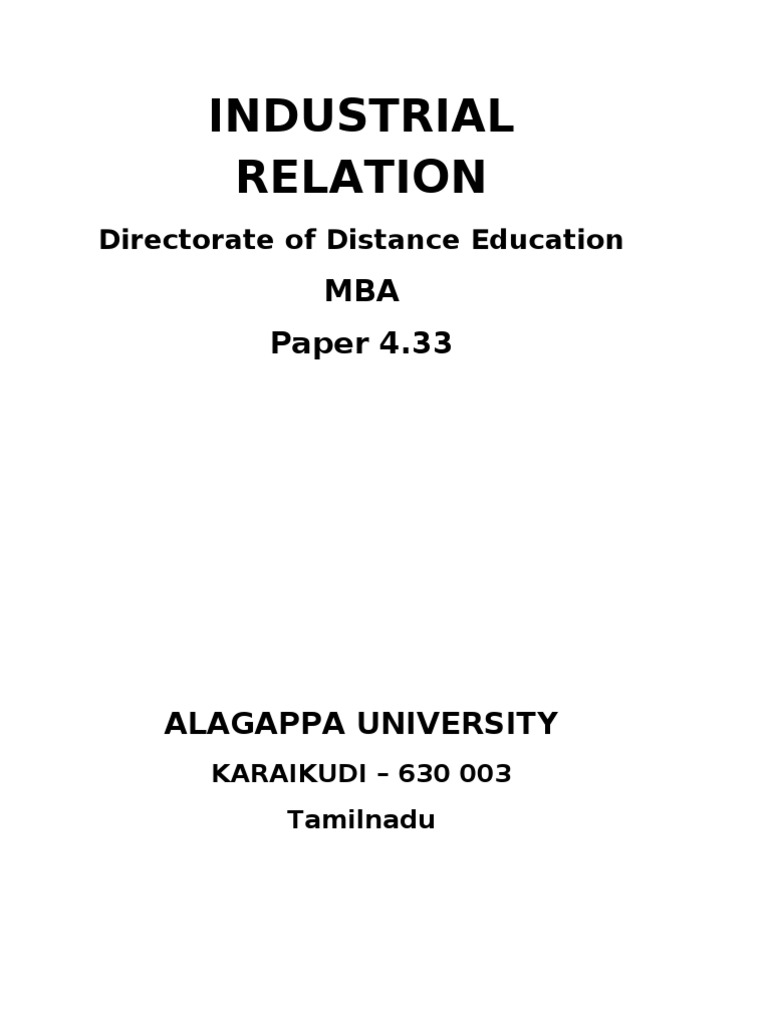 Industrial Relation | PDF