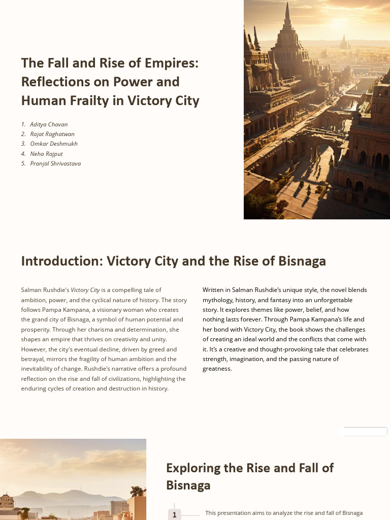 Victory City 1 | PDF | Narrative | Entropy