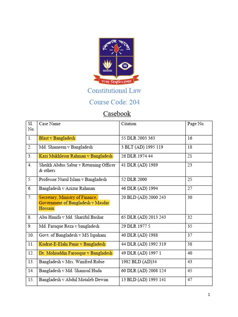 Case Book COnstitutional Law 50 Cases | PDF | Habeas Corpus | Detention ...