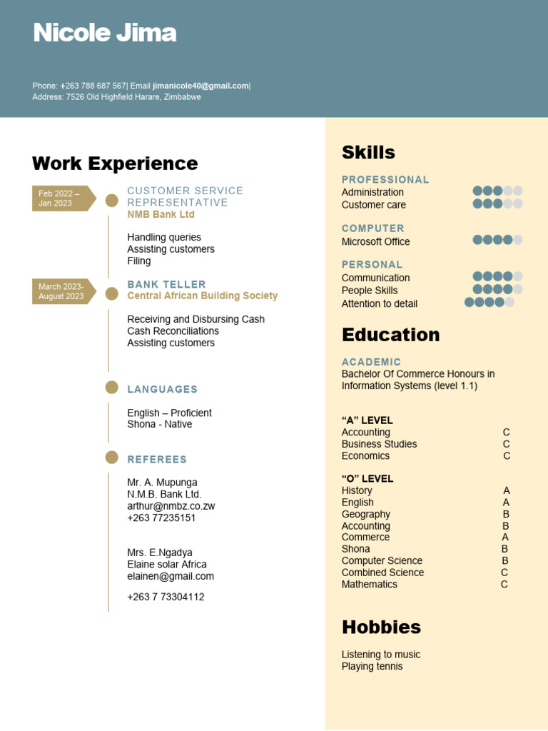 Nicole Jima Curriculum Vitae. | PDF