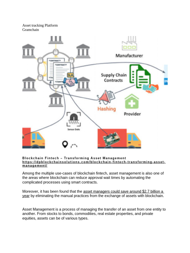 Asset Tracking Platform & Hyperledger | PDF | Money | Stocks