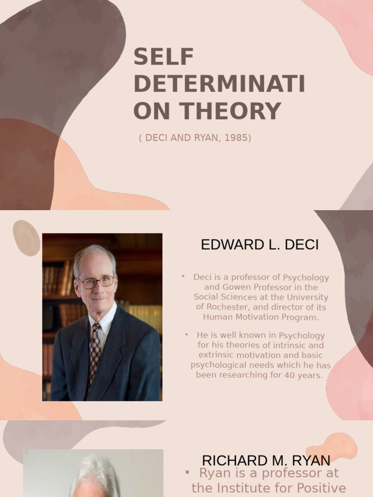 Self Determination Theory | PDF | Motivational | Motivation