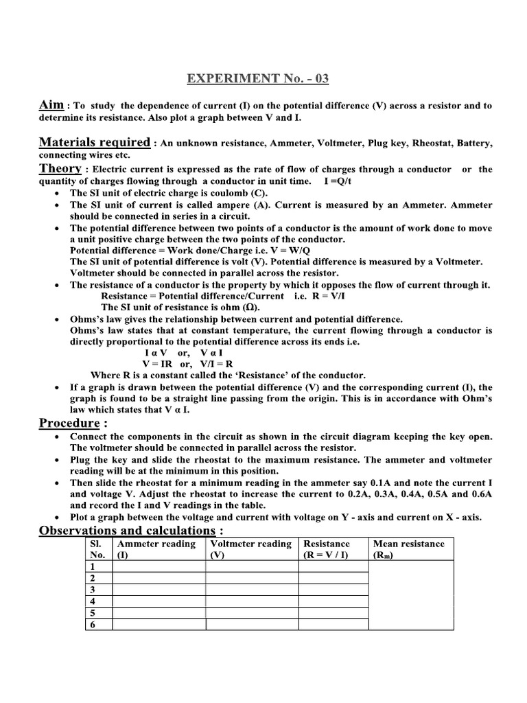 10 Physics Practical | PDF