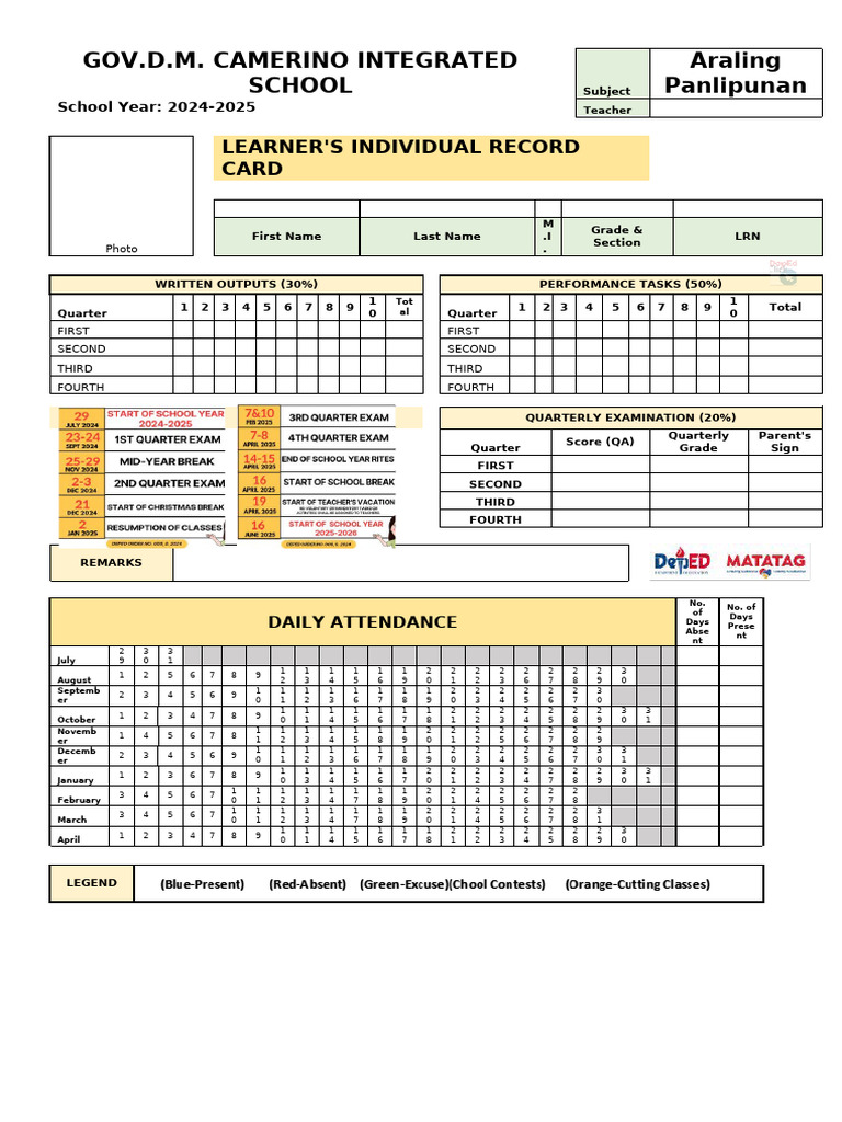 Learners Individual Record | PDF