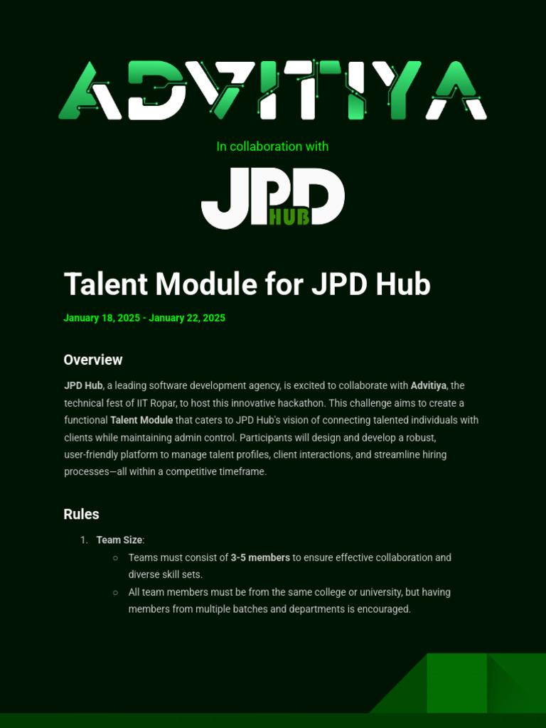 objective for hackathon iit ropar | PDF | Computing | Software