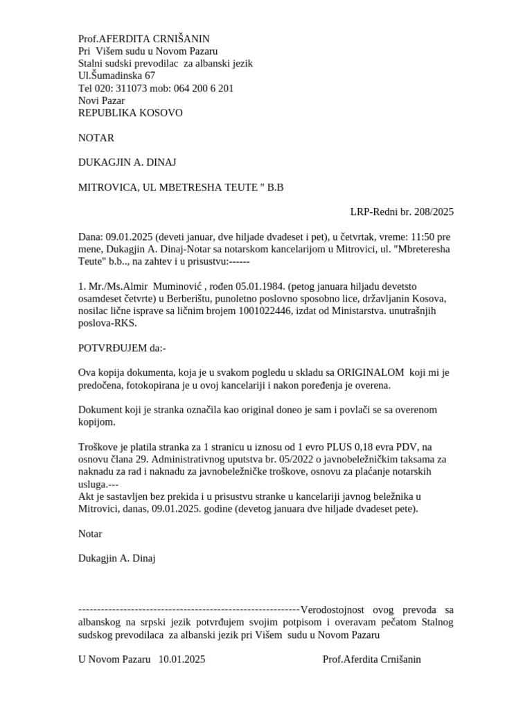 10.1.2025danas Prevod | PDF