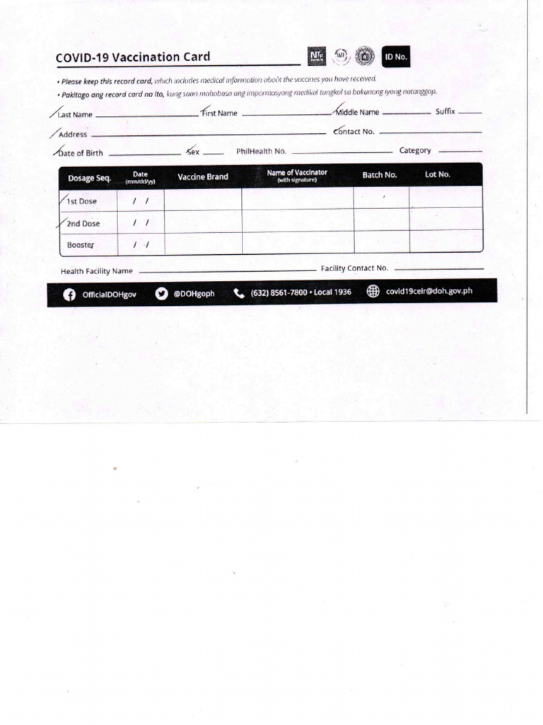 Adult Booster Form | PDF