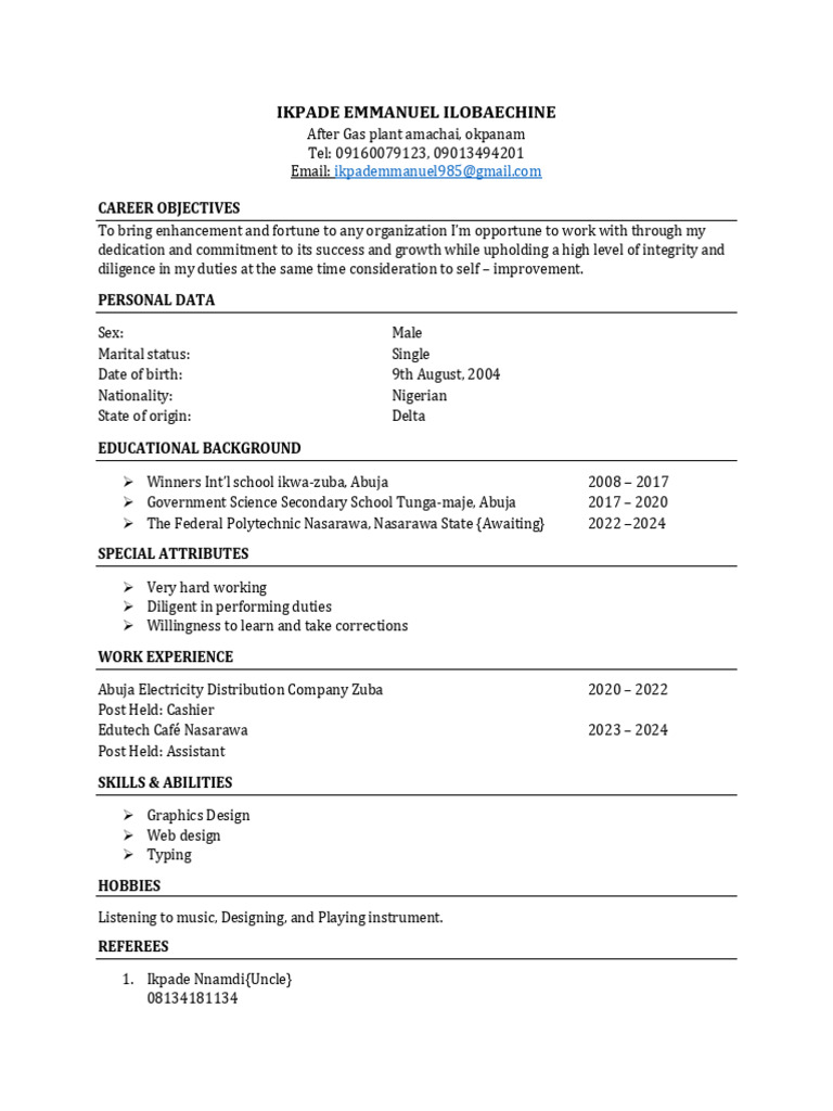 My CV2 | PDF