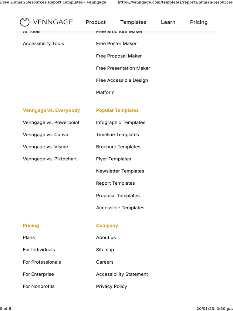 Free Human Resources Report Templates - Ve | PDF