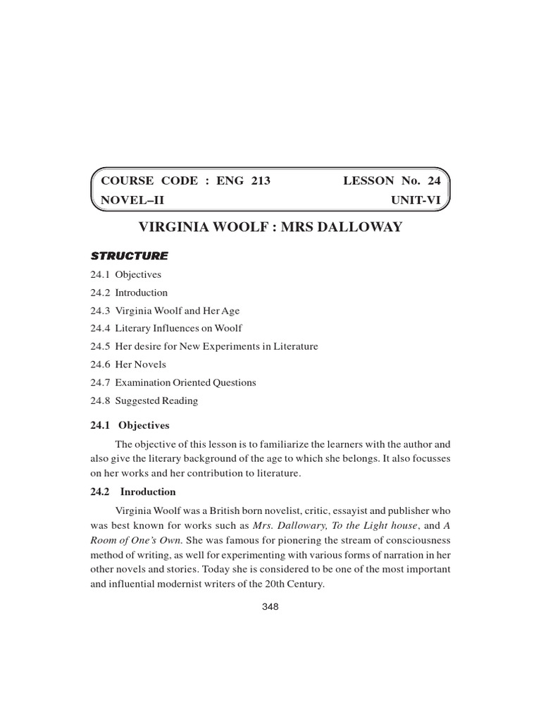 Virginia Woolf's Mrs Dalloway Notes | PDF | Bloomsbury Group | Mrs Dalloway