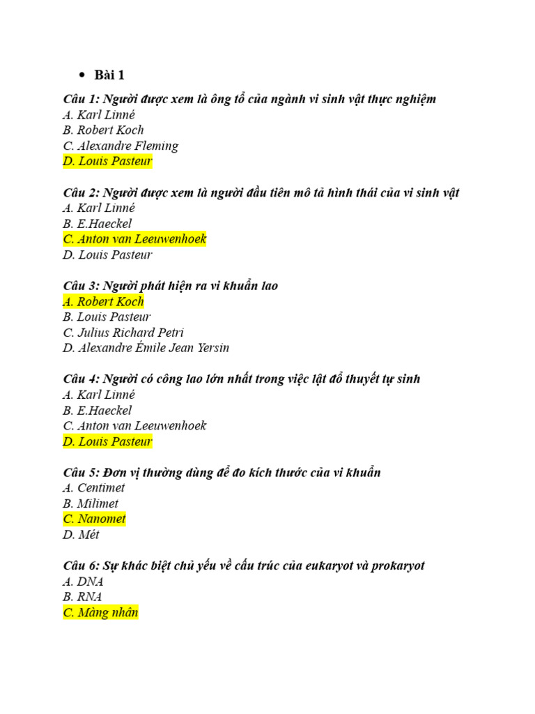 Vi Sinh | PDF