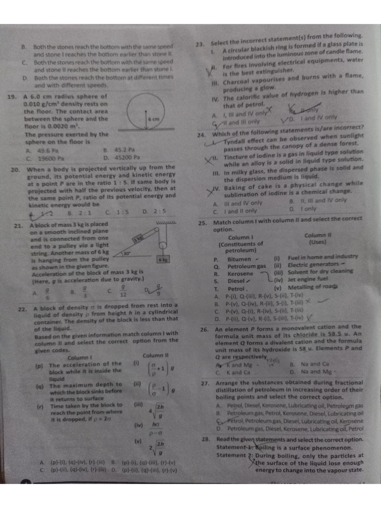 Scholarship exam questions | PDF