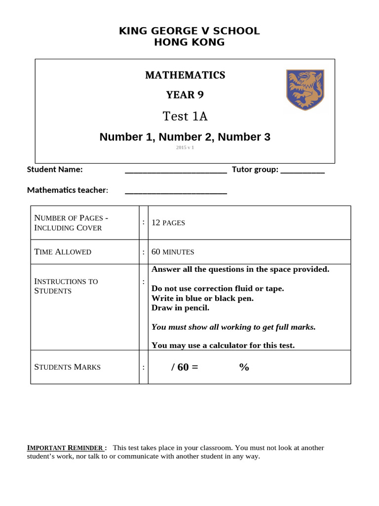 2015 IGCSE Unit Test 1A (1) QP | PDF | Planets | Saturn