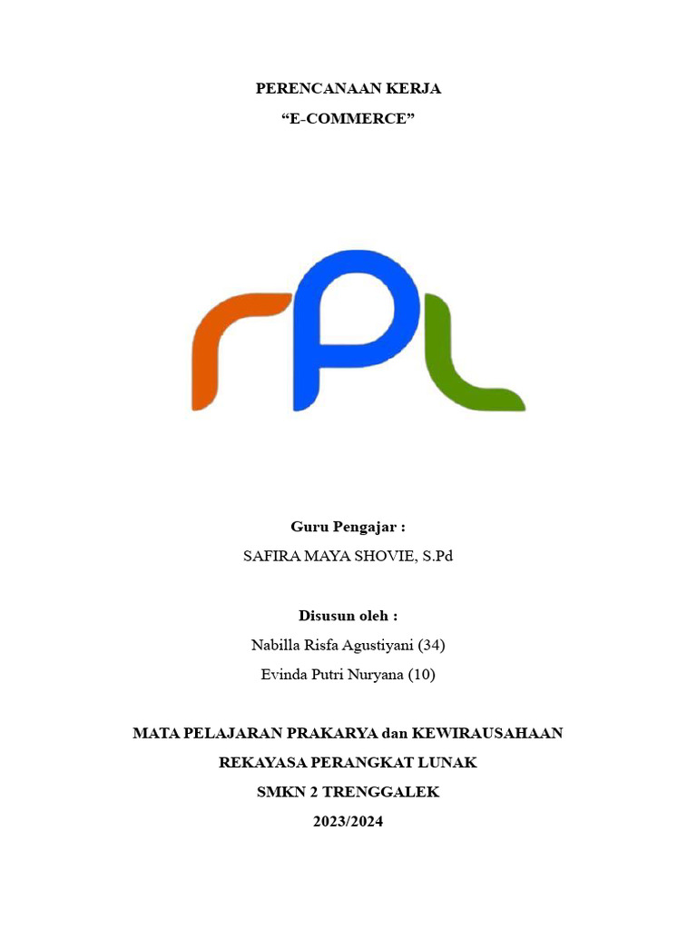 Perencanaan Kerja (Pkwu) - 1 | PDF