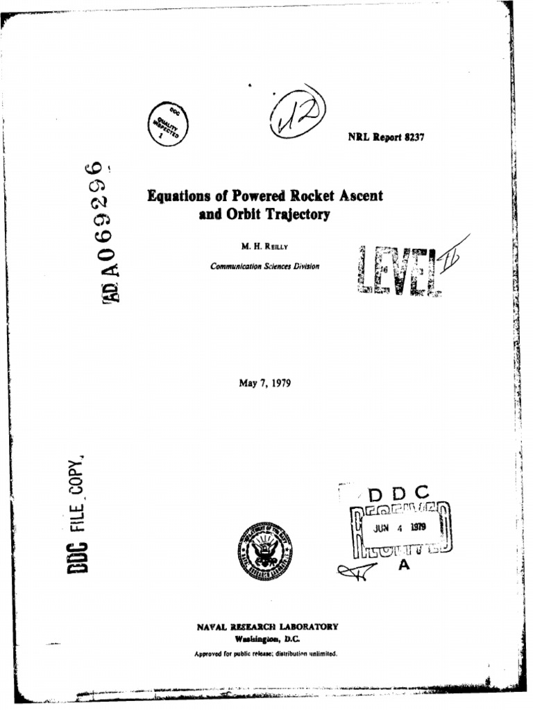 Ada 069296 | PDF | Force | Rocket