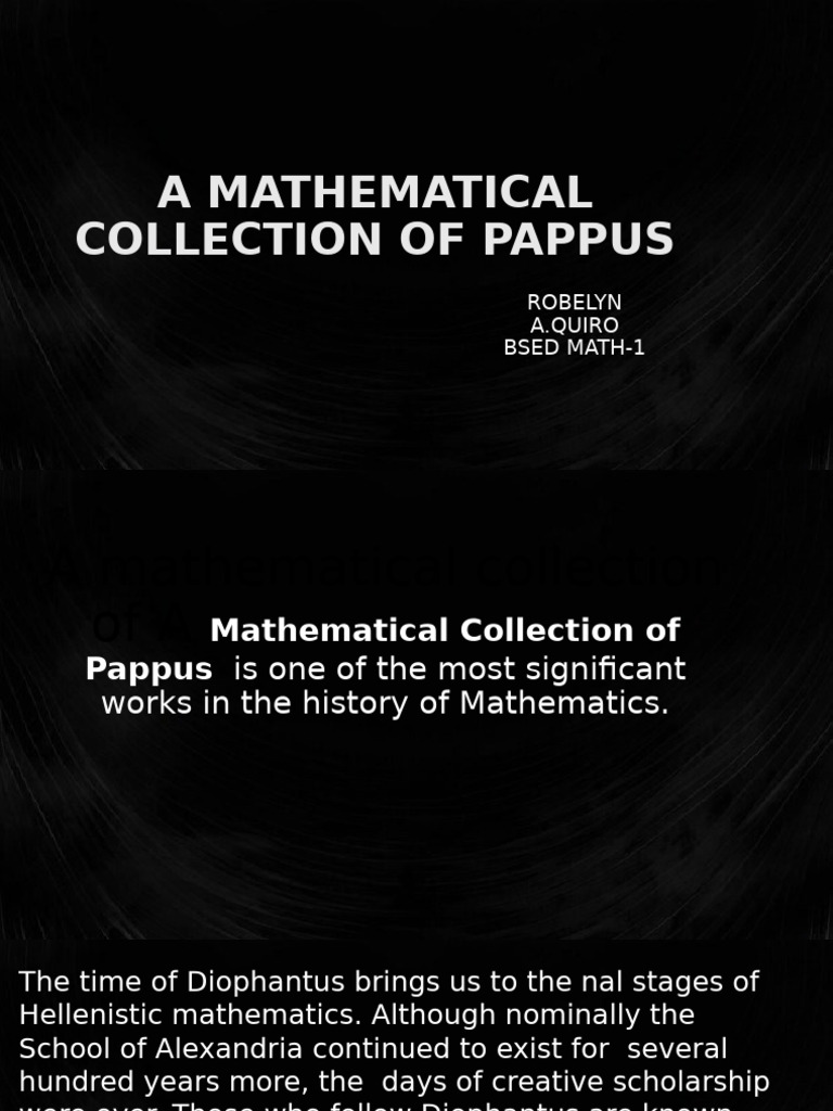 A Mathematical Collection of Pappus | PDF | Mechanics | Classical Mechanics