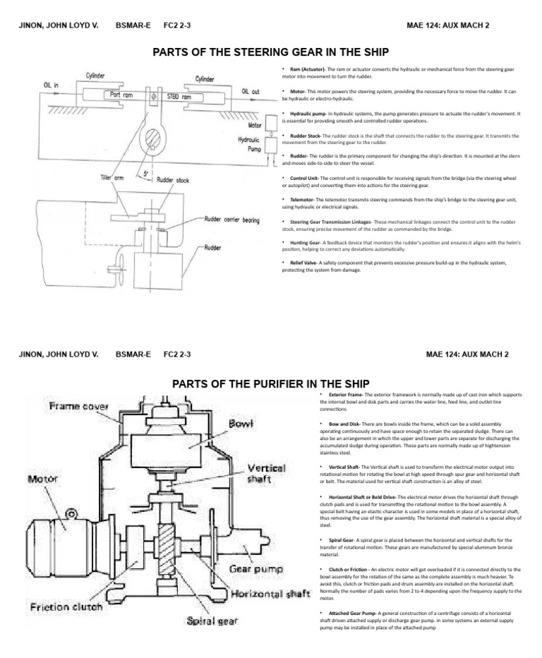 Ship Steering Gear System Overview | PDF | Rudder | Clutch