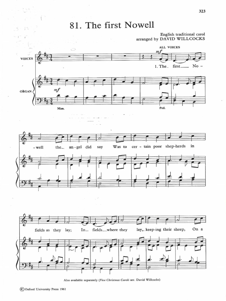 0141 The First Nowell - Willcocks - D - Bew | PDF