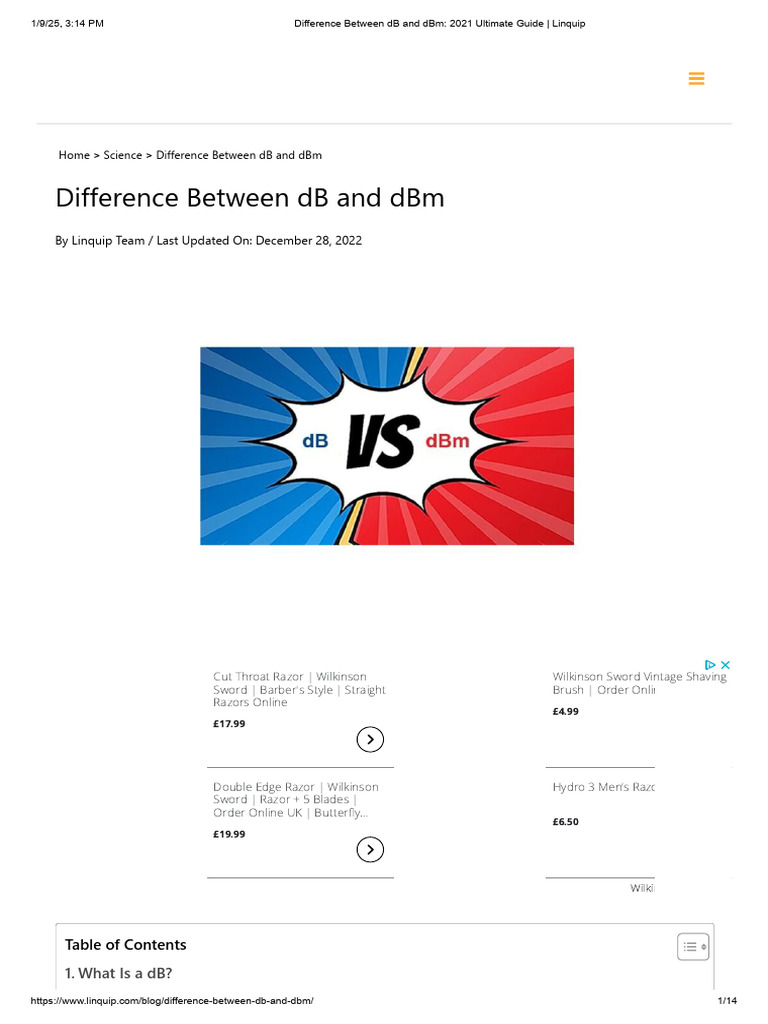 Difference Between dB and dBm_ 2021 Ultimate Guide _ Linquip | PDF | Decibel | Electrical ...