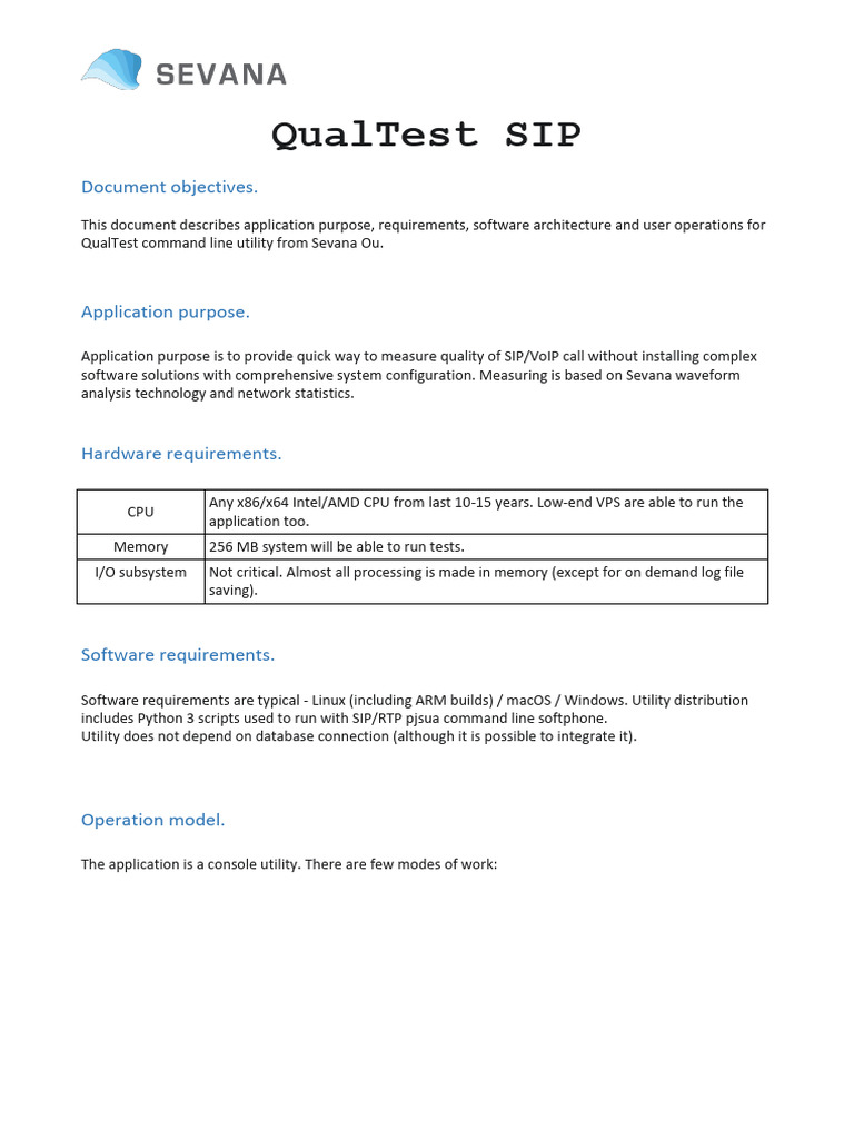 Qualtest SIP User Guide | PDF | Session Initiation Protocol | Command ...