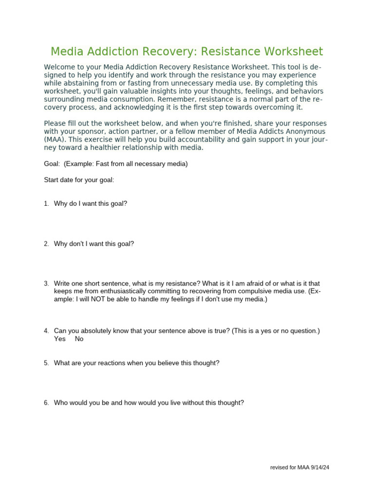 Resistance Worksheet | PDF