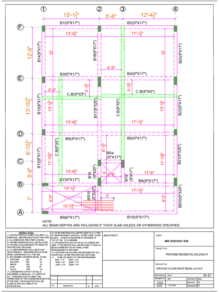 Residential Building Plans | PDF | Foundation (Engineering) | Concrete
