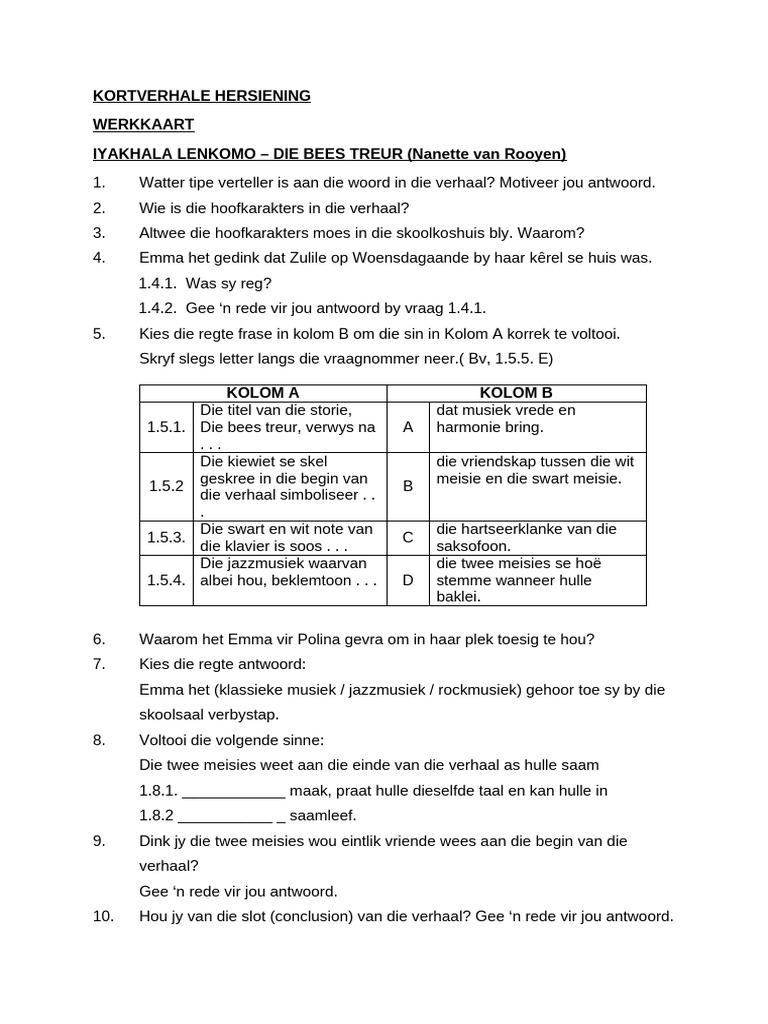 Kortverhale Hersiening Beestreur | PDF