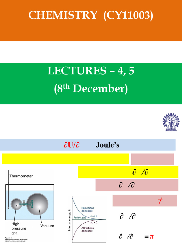 Lecture 4,5 | PDF | Entropy | Gases