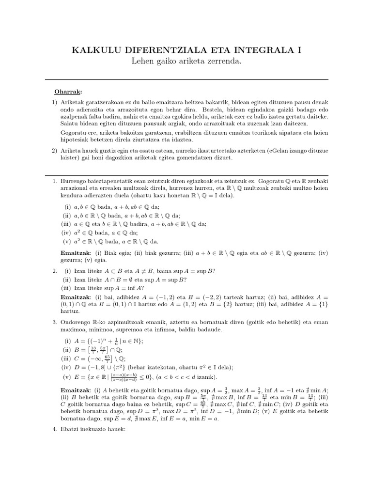 1 Gaiko Ariketak | PDF