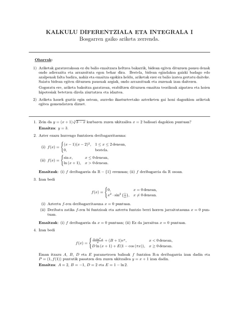 5 Gaiko Ariketak | PDF