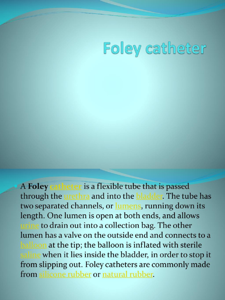 Foley Catheter | PDF