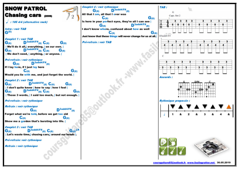 1-SNOW PATROL - CHASING CARS - CHORDS TAB | PDF