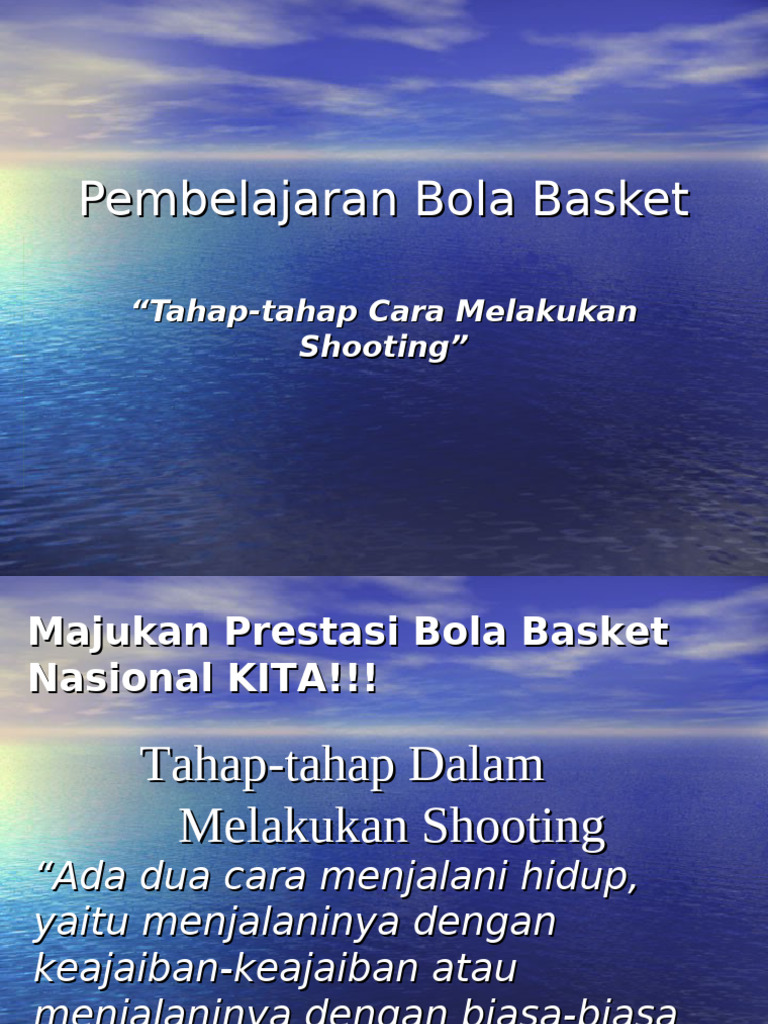 Langkah-langkah Shooting Bola Basket | PDF