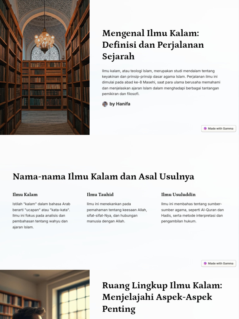 Memahami Ilmu Kalam dalam Islam | PDF