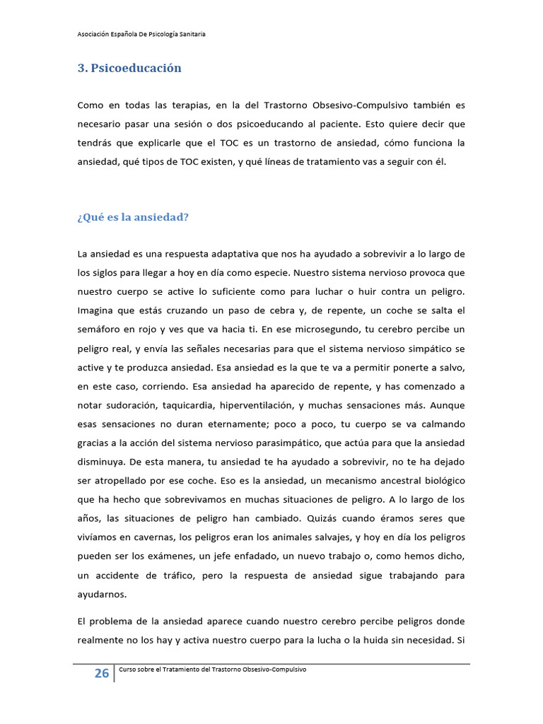 Cap 3 | PDF | Desorden obsesivo compulsivo | Ansiedad