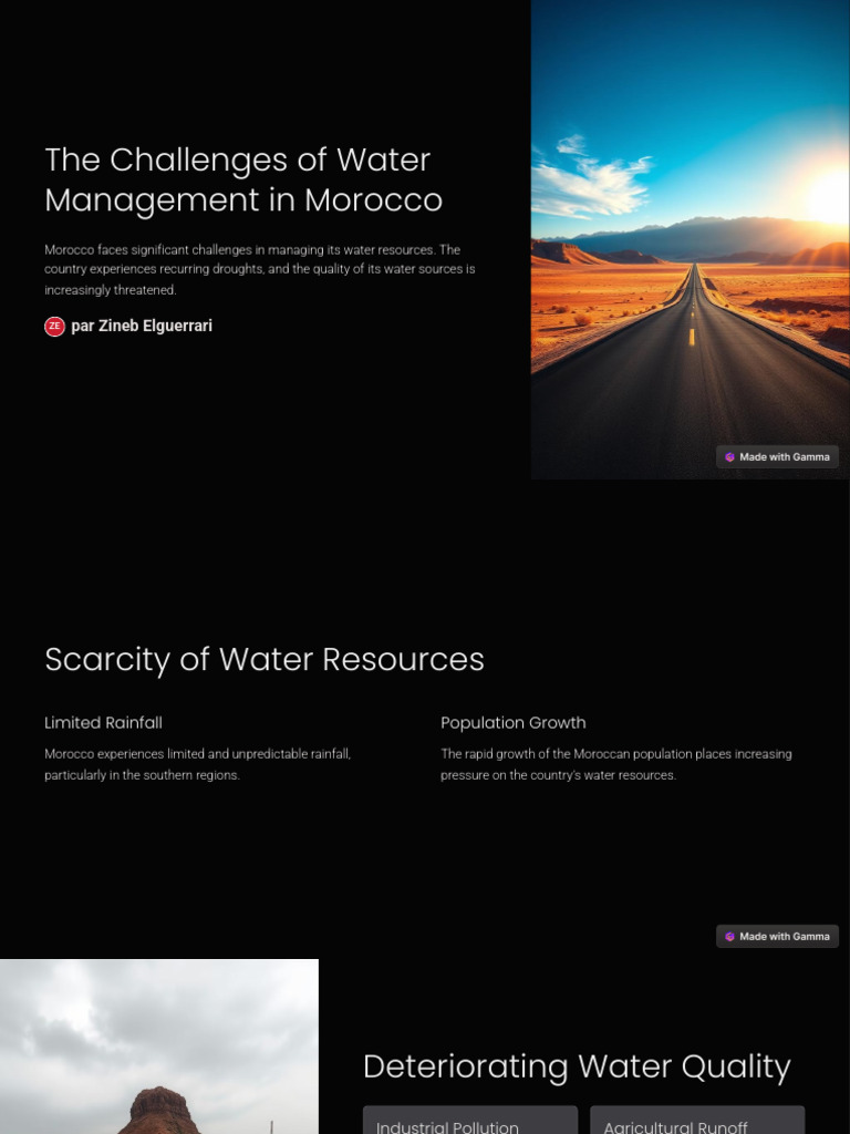 The Challenges of Water Management in Morocco | PDF | Water Resources ...